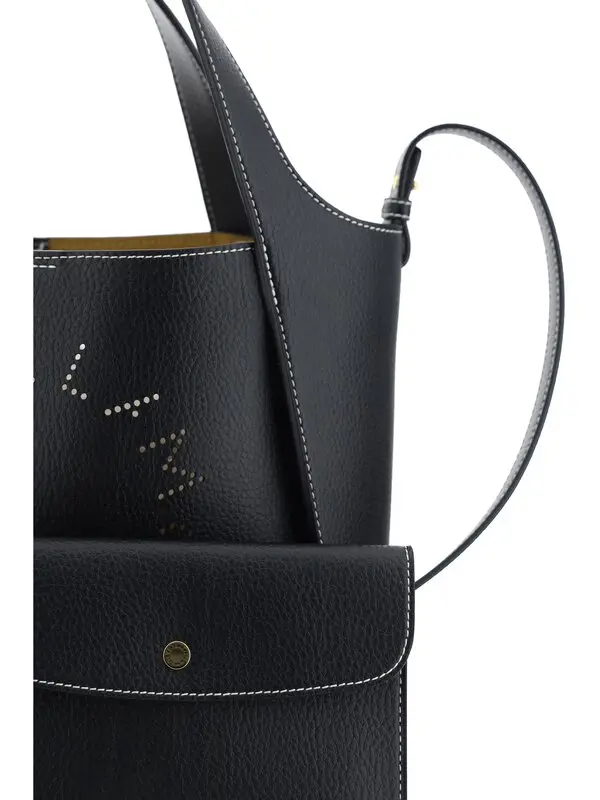 Stella McCartney Faux Leather Shoulder Bag - Black