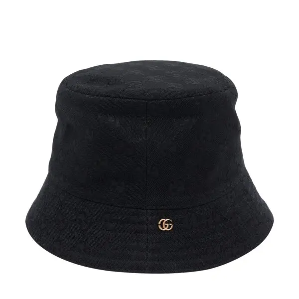 Gucci Reversible Gg Logo Buckle Hat - Cream