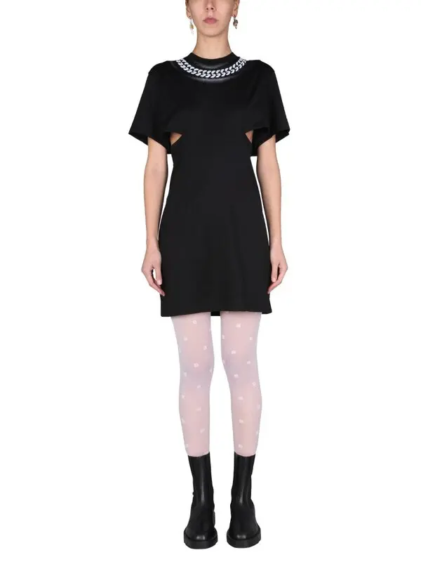 Givenchy 3d Chain Print Dress - Black
