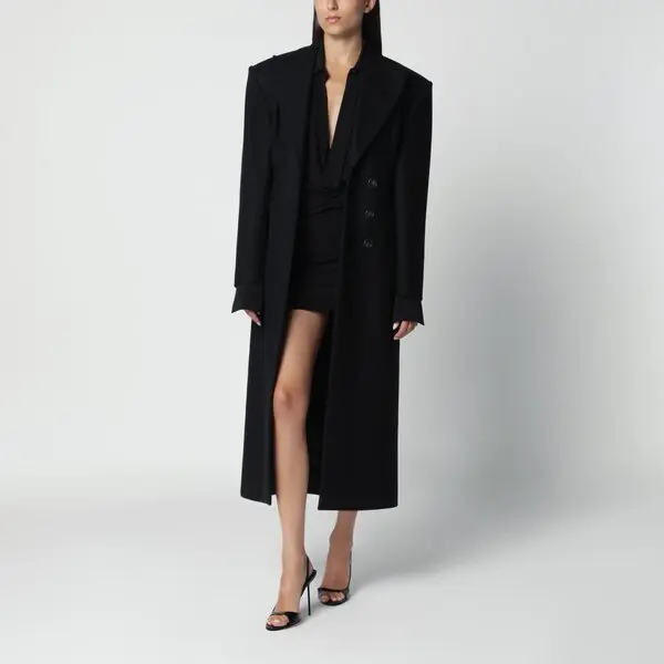 Andamane Single-breasted Coat With Structured Shoulders