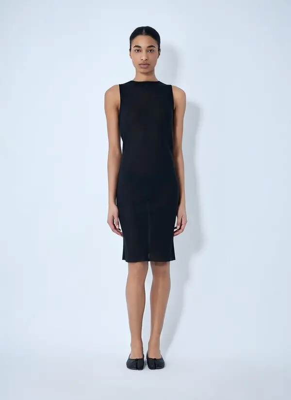 RIER Sleeveless Mesh Midi Dress