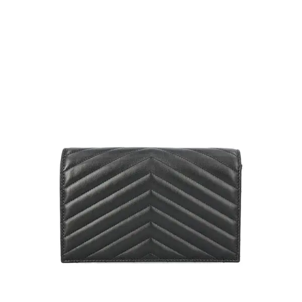 Saint Laurent Leather Quilted Mini Bag - Black