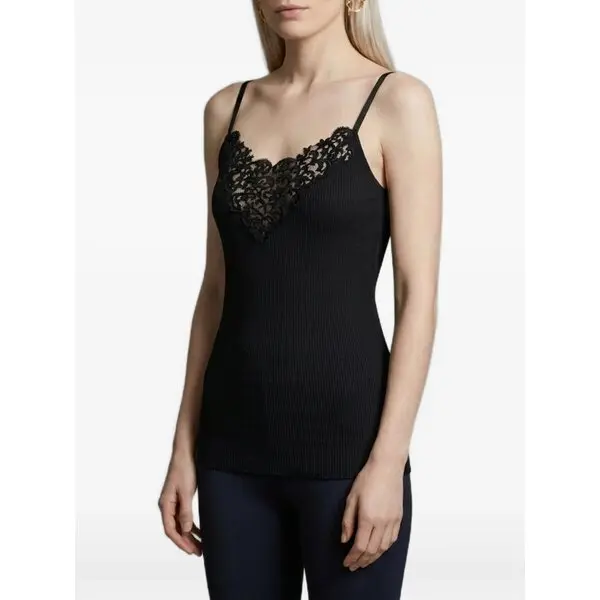 Saint Laurent Silk Guipure Lace Tank Top