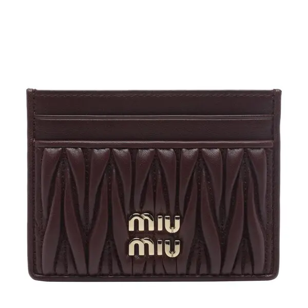 Miu Miu Logo Matelasse' Cards Holder