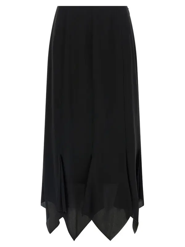 Valentino Garavani Crêpe De Chine Skirt - Black