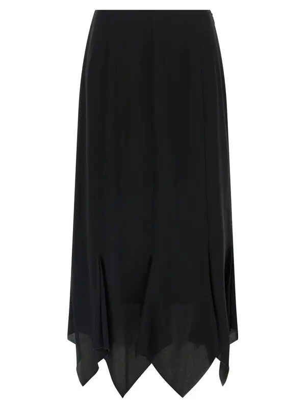 Valentino Garavani Crêpe De Chine Skirt - Black