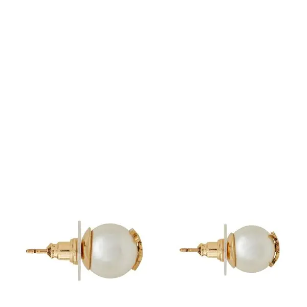 Saint Laurent Cassandre Asymmetric Pearl Earrings