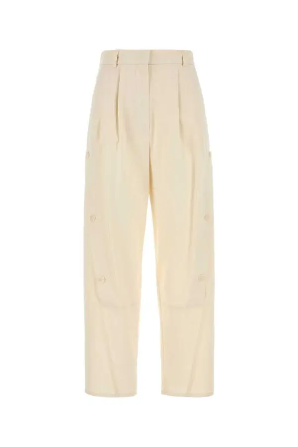Max Mara Ivory Cotton Duomo Pant