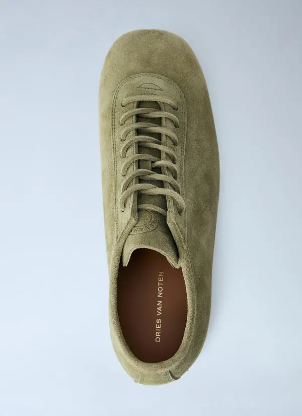 Dries Van Noten Suede Low-top Trainers - Green