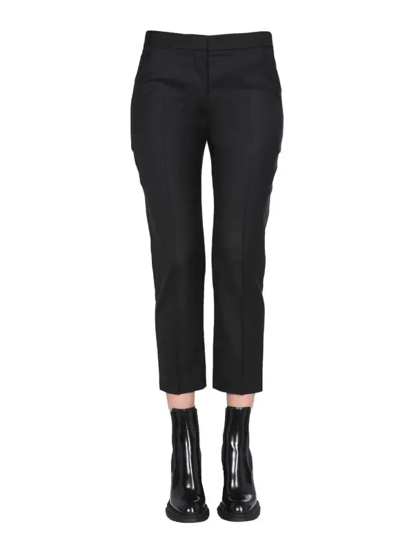 Alexander McQueen Cropped Trousers - Black