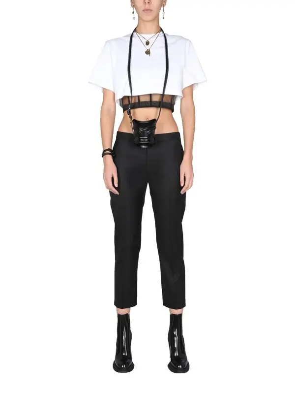 Alexander McQueen Cropped Trousers - Black