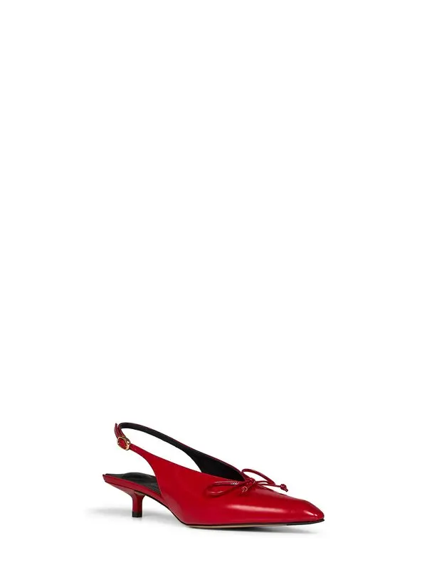 Jacquemus Red The Low Cubisto Slingback Pumps