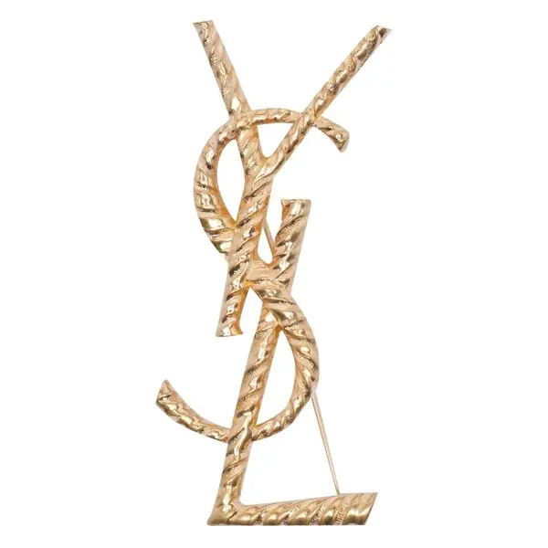 Saint Laurent Cassandre Brooch - Gold