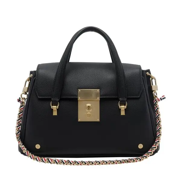 Thom Browne Small Bolton Handbag - Black