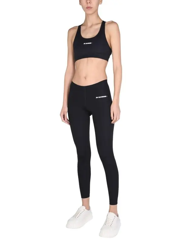 JIL SANDER Logo Sports Bra - Black