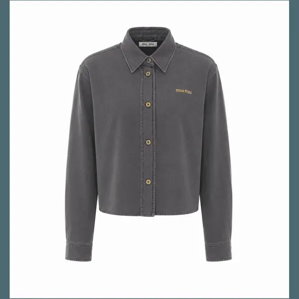 Miu Miu Denim Shirt - Gray