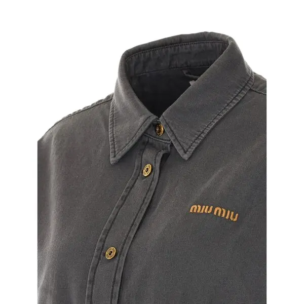 Miu Miu Denim Shirt - Gray