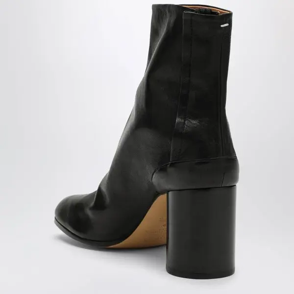 MAISON MARGIELA Leather Tabi Ankle Boots - Black