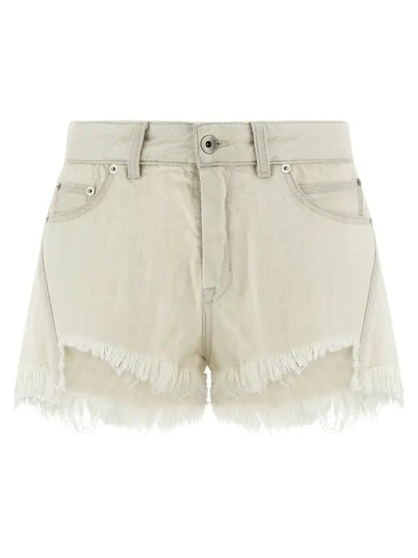 Rick Owens Bias Cutoffs Shorts - White