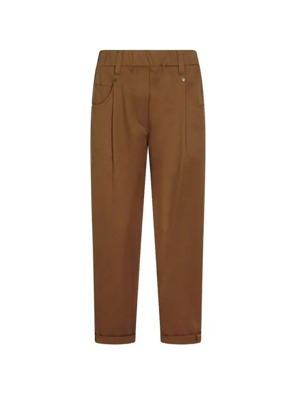 Brunello Cucinelli Cotton Twill Trousers - Multicolor