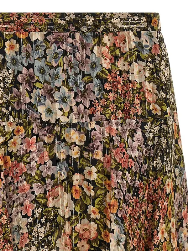 Valentino Garavani Après L'hiver Printed Silk Midi Skirt - Multicolor