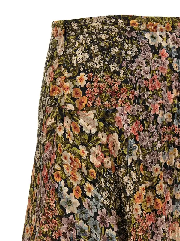 Valentino Garavani Après L'hiver Printed Silk Midi Skirt - Multicolor