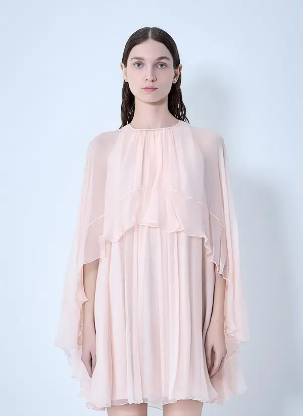 Chloé Silk Thin-strap Long Dress - Pink