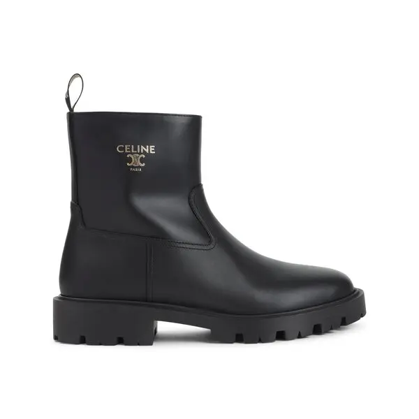 Celine Zipped Calf Leather Boots