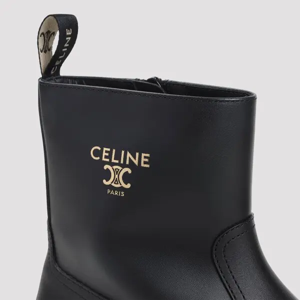 Celine Zipped Calf Leather Boots