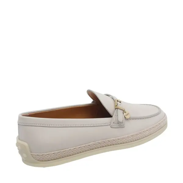 TOD'S Leather Loafers - White