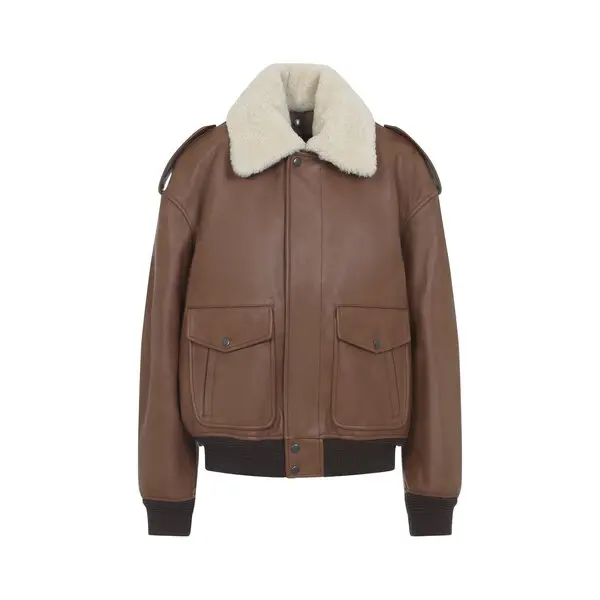 Saint Laurent Aviator Jacket - Brown