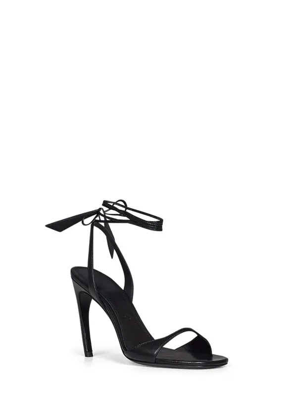 Attico Black Nappa Leather Ora Sandals - Multicolor
