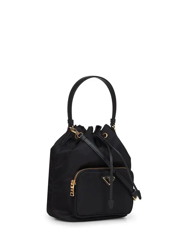 Prada Borse Black Duet Bucket Bag