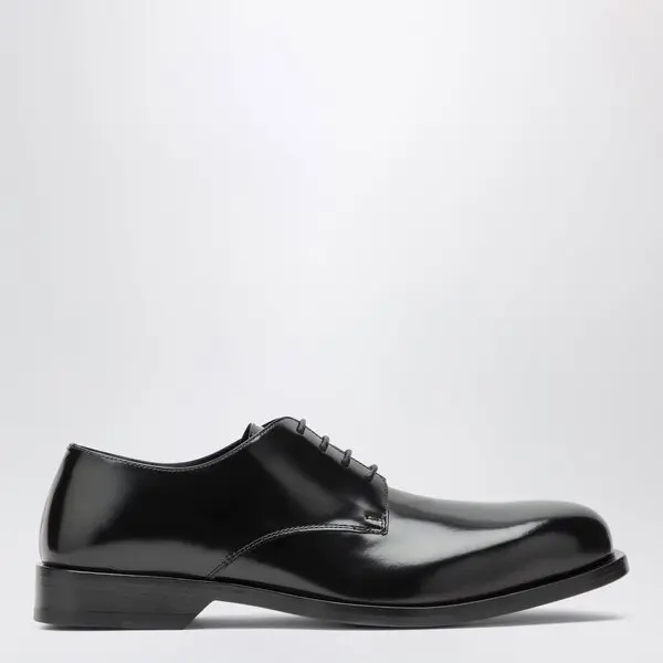 Loewe Bobine Derby Shoes In Brushed Calfskin Leather - Black