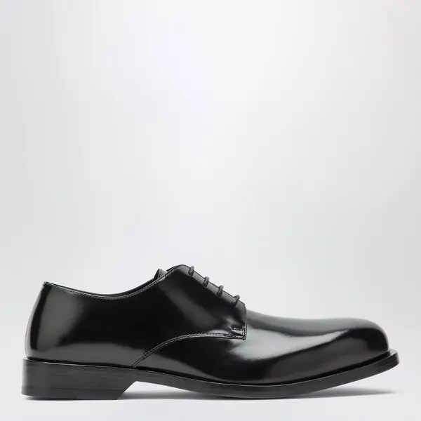 Loewe Bobine Derby Shoes In Brushed Calfskin Leather - Black