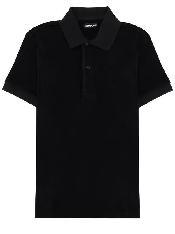 TOM FORD Cotton Polo - Black