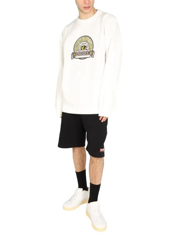 DIESEL® Logo Patch Sweatshirt - White