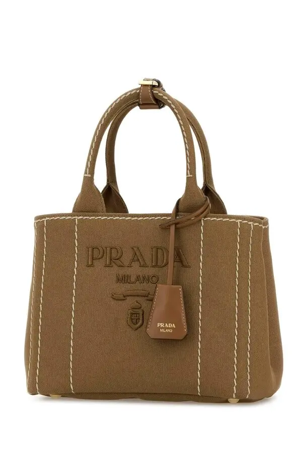 Prada Camel Canvas Handbag