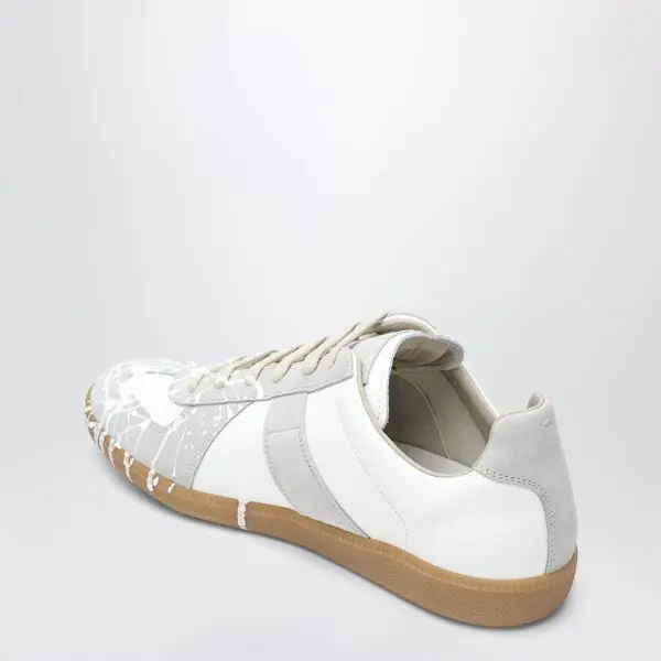 MAISON MARGIELA Leather And Suede Sneakers - White