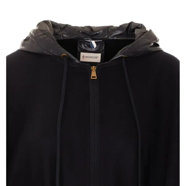 Moncler Hooded Belted Cape - Black