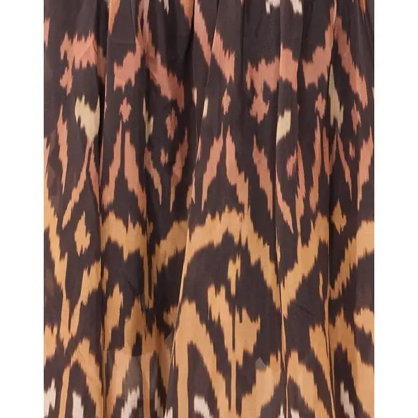 Zimmermann Aster Silk Graphic Print Flounce Skirt - Brown