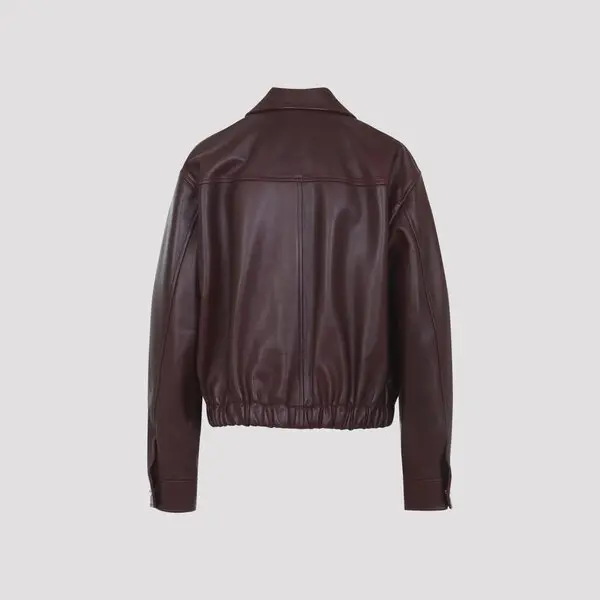 Versace Buffalo Leather Blouson - Red