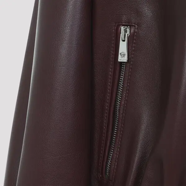 Versace Buffalo Leather Blouson - Red