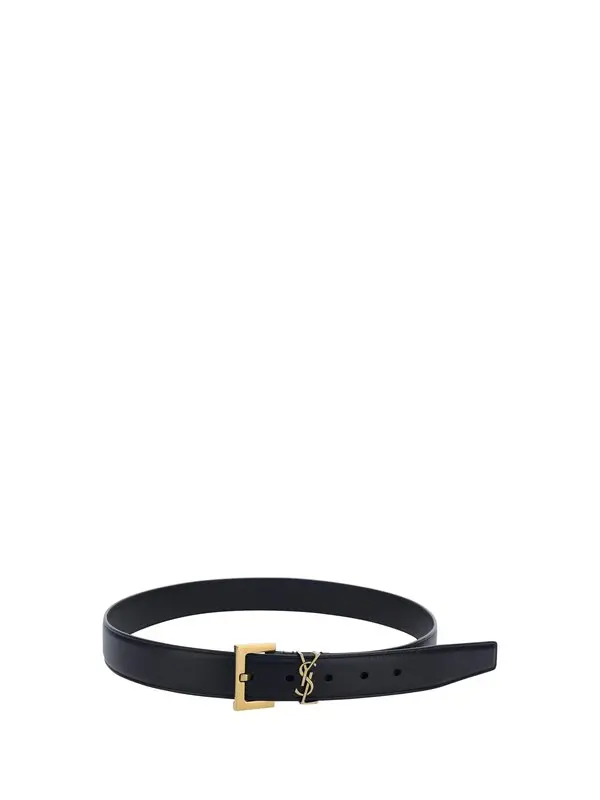Saint Laurent Leather Belt - Black