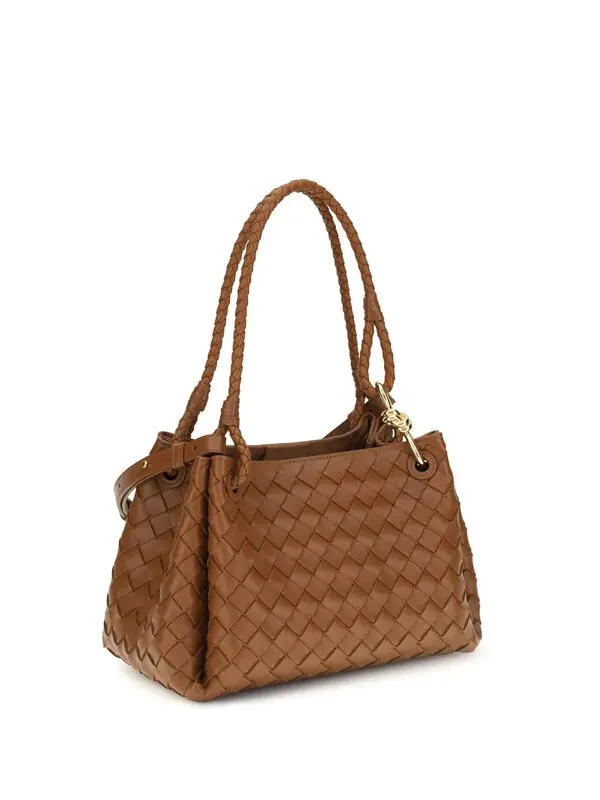 Bottega Veneta Intrecciato Shoulder Bag - Brown