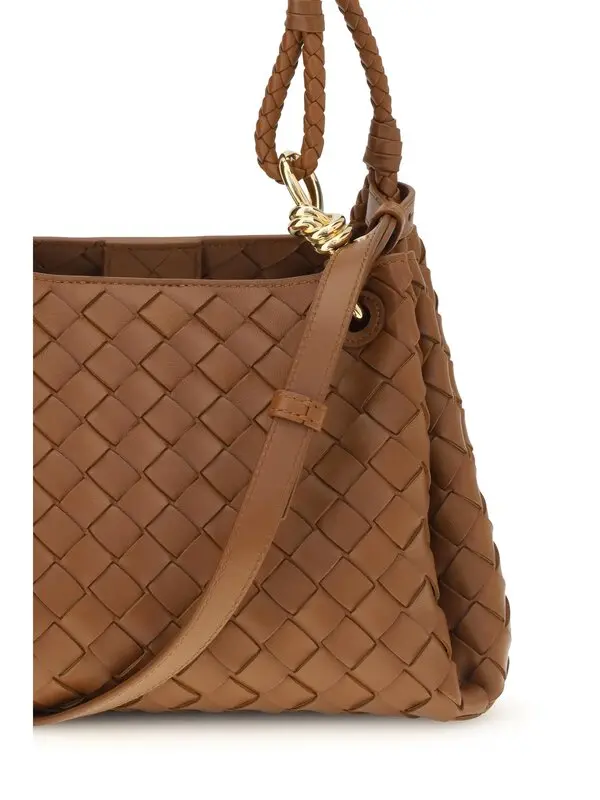 Bottega Veneta Intrecciato Shoulder Bag - Brown
