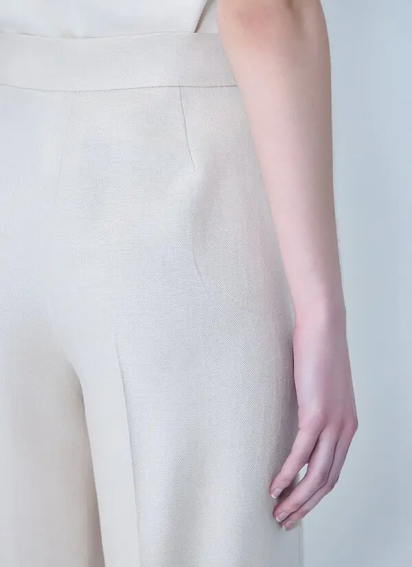 Max Mara Badesse Tailored Linen Pants