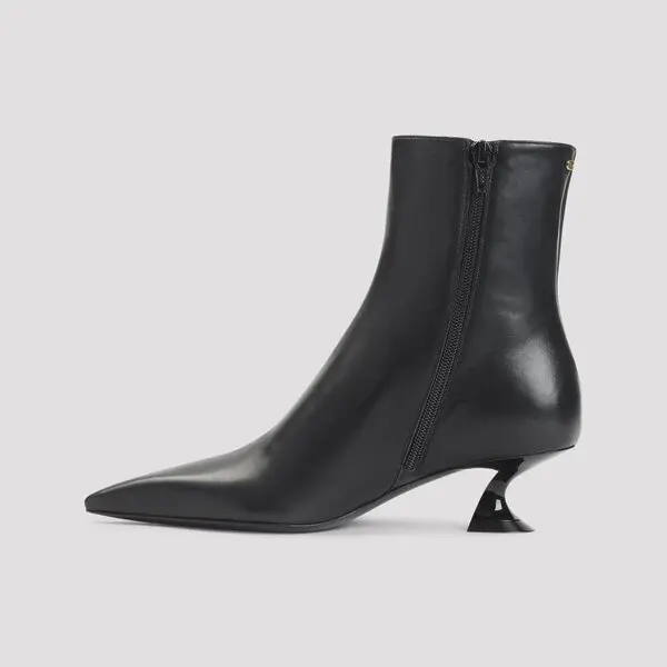 LANVIN Lambskin Kitten Heel Ankle Boots