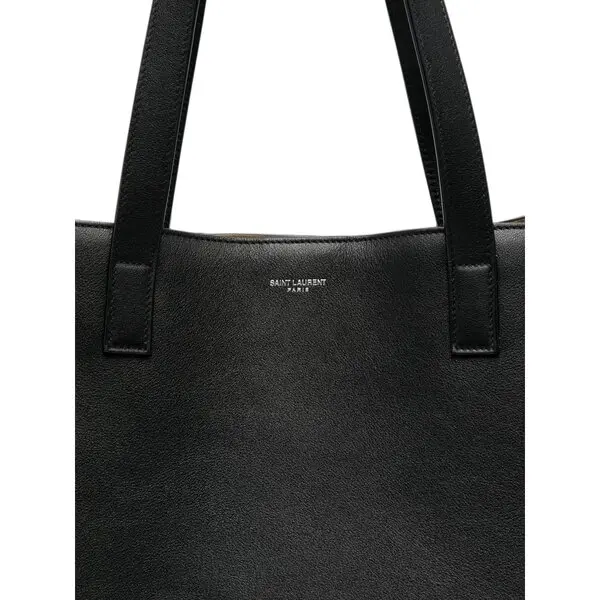 Saint Laurent Leather Tote Bag - Black