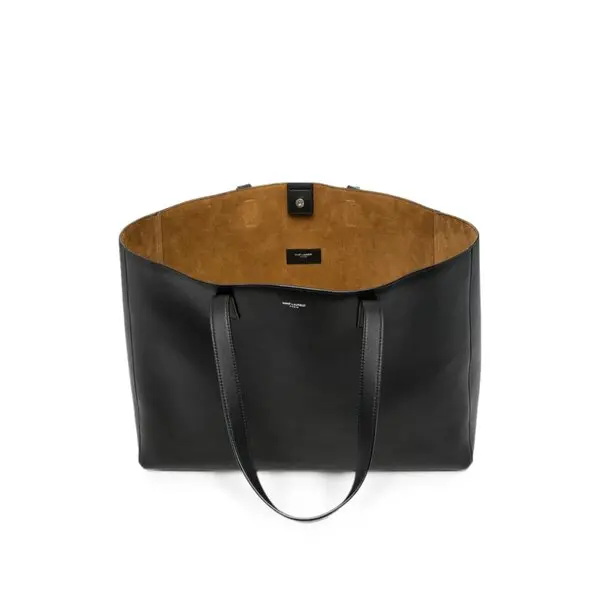 Saint Laurent Leather Tote Bag - Black